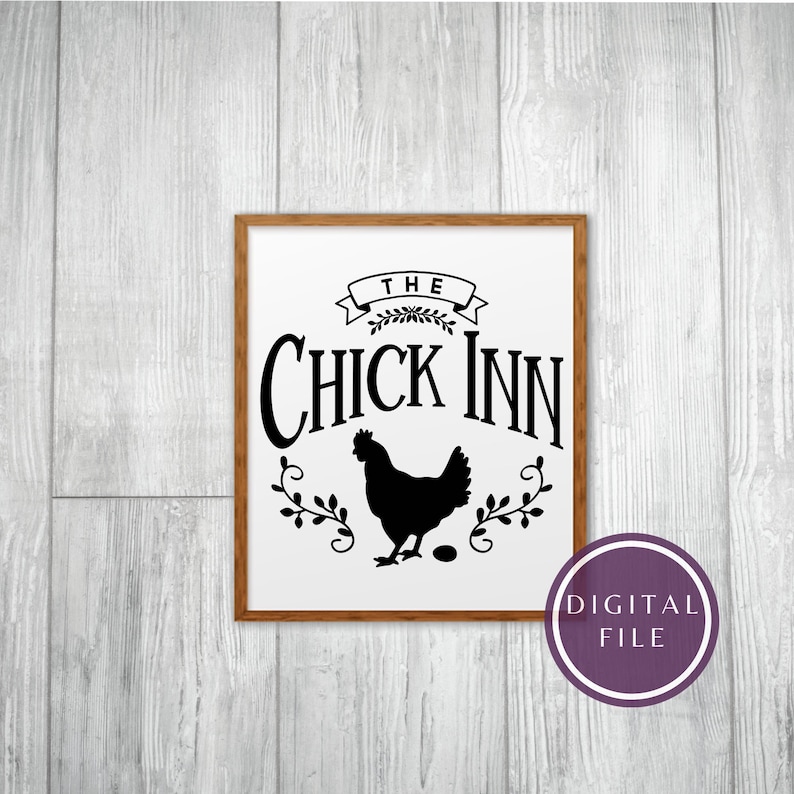 Chick inn svg chicken svg farm fresh svg spring printable | Etsy