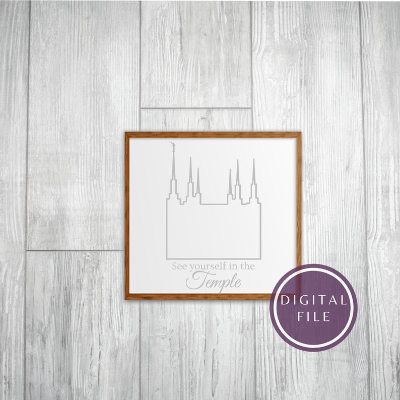 LDS Washington DC Temple Outline / See Yourself in the Temple | Etsy