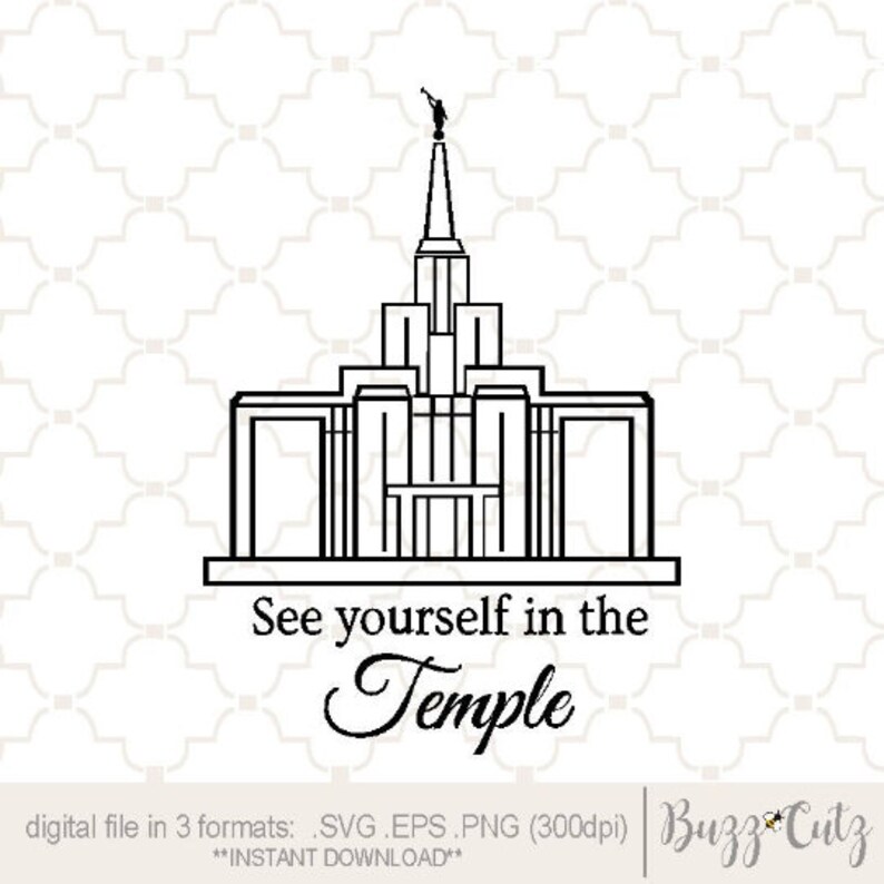 LDS Small Temple Graphic / See Yourself in the Temple / Temple | Etsy