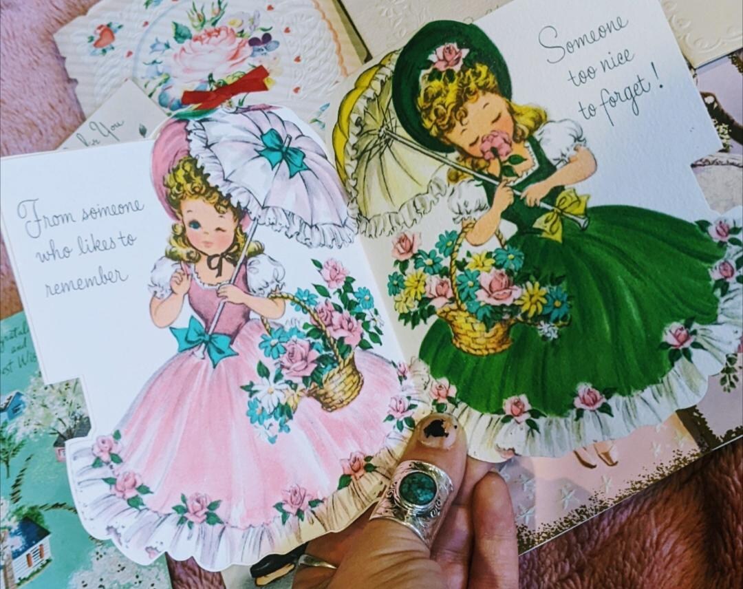 Vtg Circa 1950s Absolutely Stunning Greeting Cards Set of 9 Cards With ...
