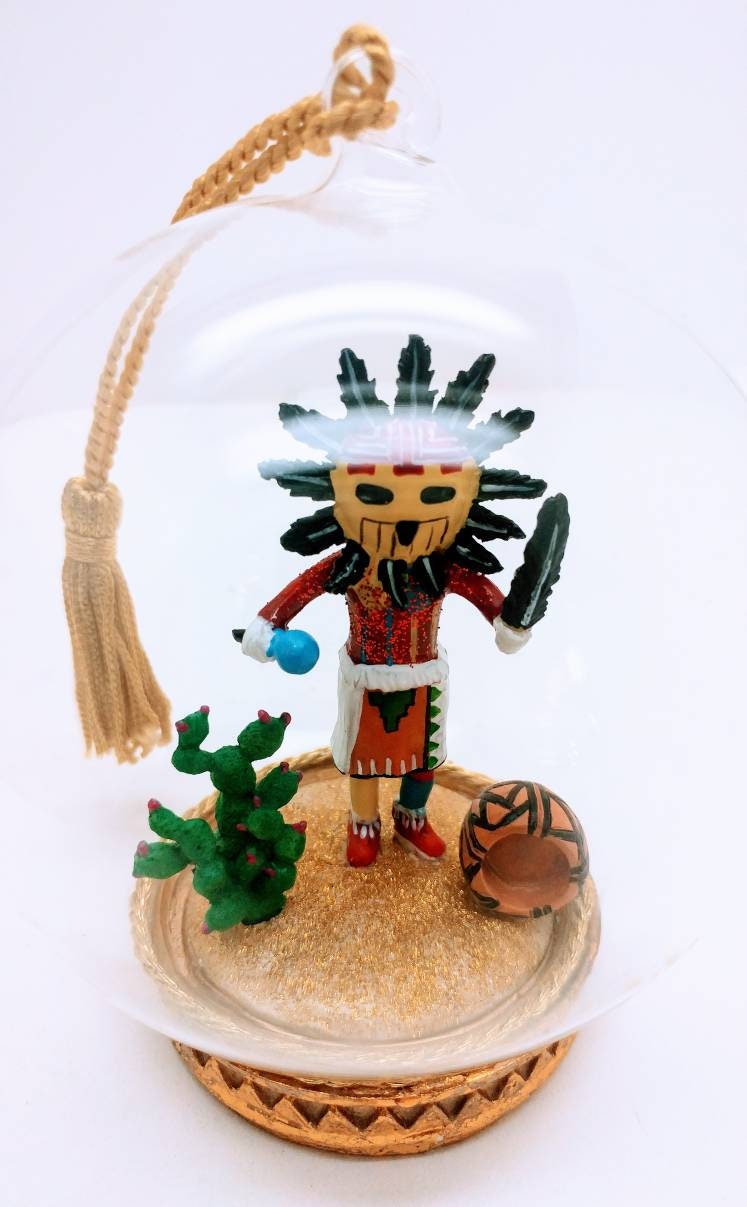 Flavia Milano Collectible Glass Memory Globe Native American - Etsy