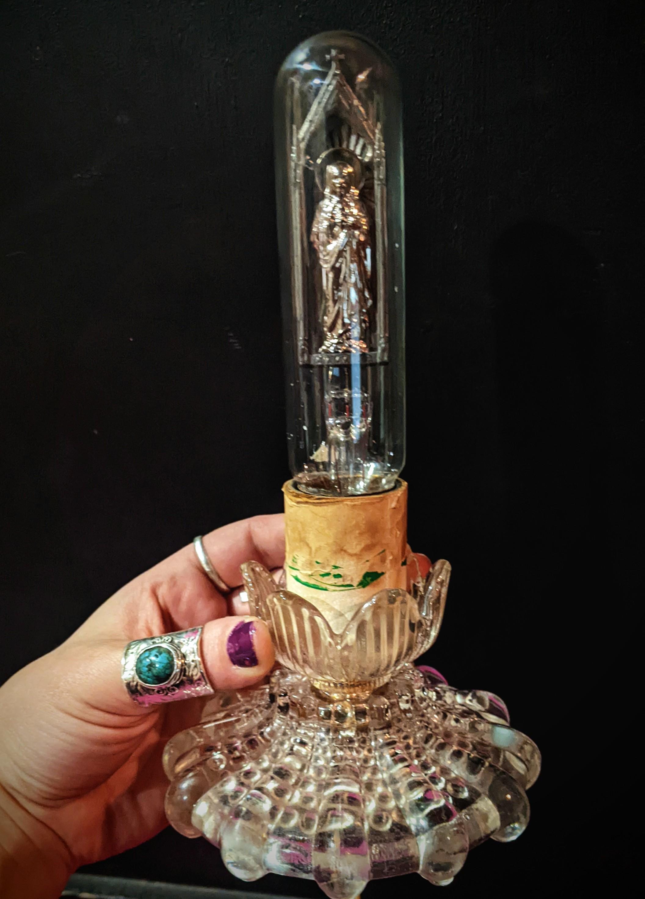 Rare Vintage Sacred Heart Jesus Light Bulb Aerolux Neon !! Please Read ...