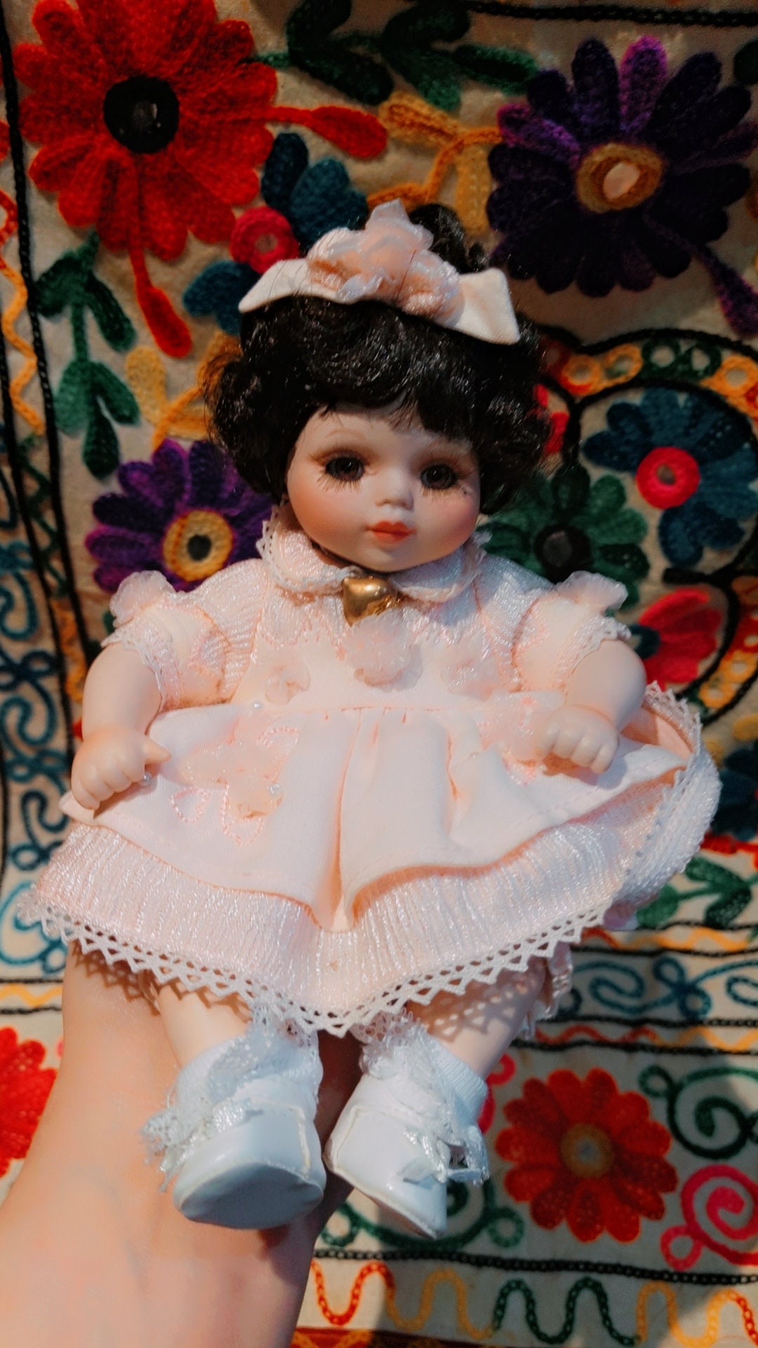 Adorable Marie Osmond Collectible Miniature Porcelain Doll Tiny Tots ...