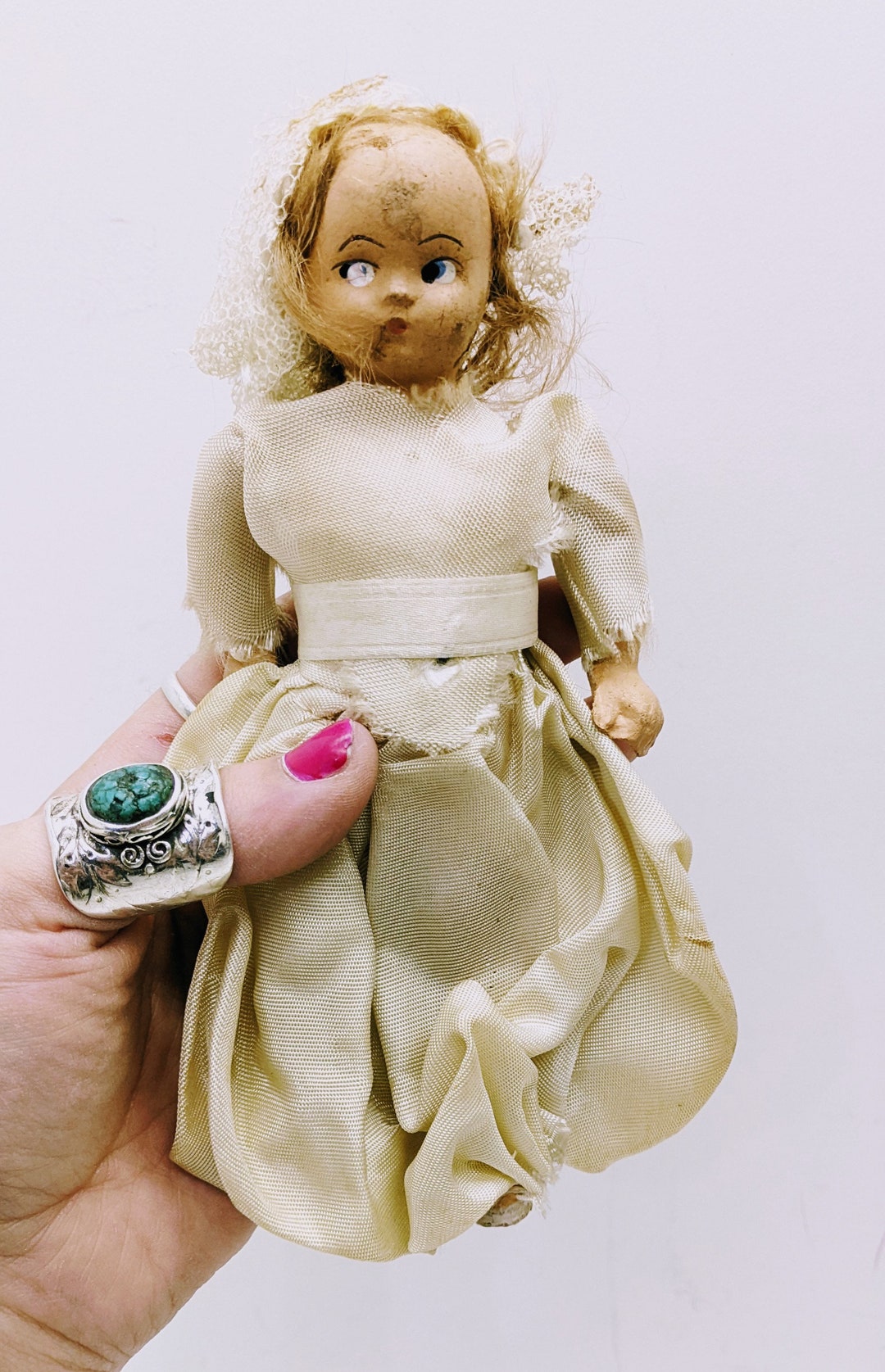 Creepy 1930s Bride Doll, 1930s Dolls, Creepy Dolls, Creepy Antique ...