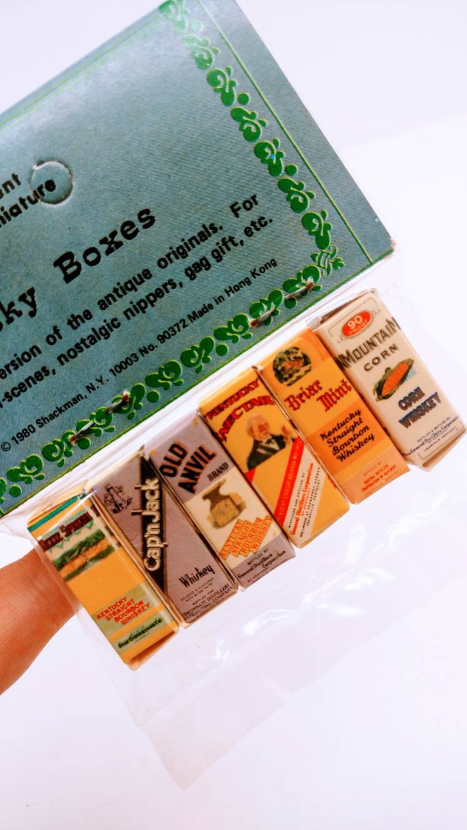 Vtg 1980s Shackman & Co Miniatures Set of 6 Miniature Whiskey Boxes ...
