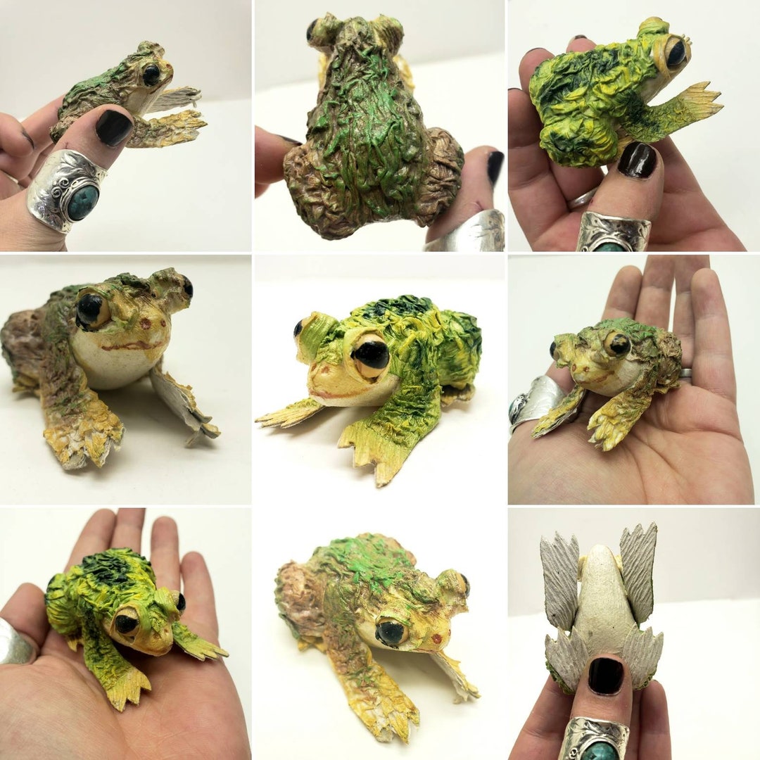 Miniature Wooden Frog, Miniature Animals, Miniature Wooden Animals ...