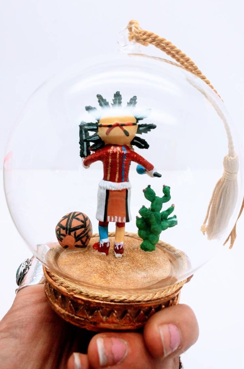 Flavia Milano Collectible Glass Memory Globe Native American - Etsy