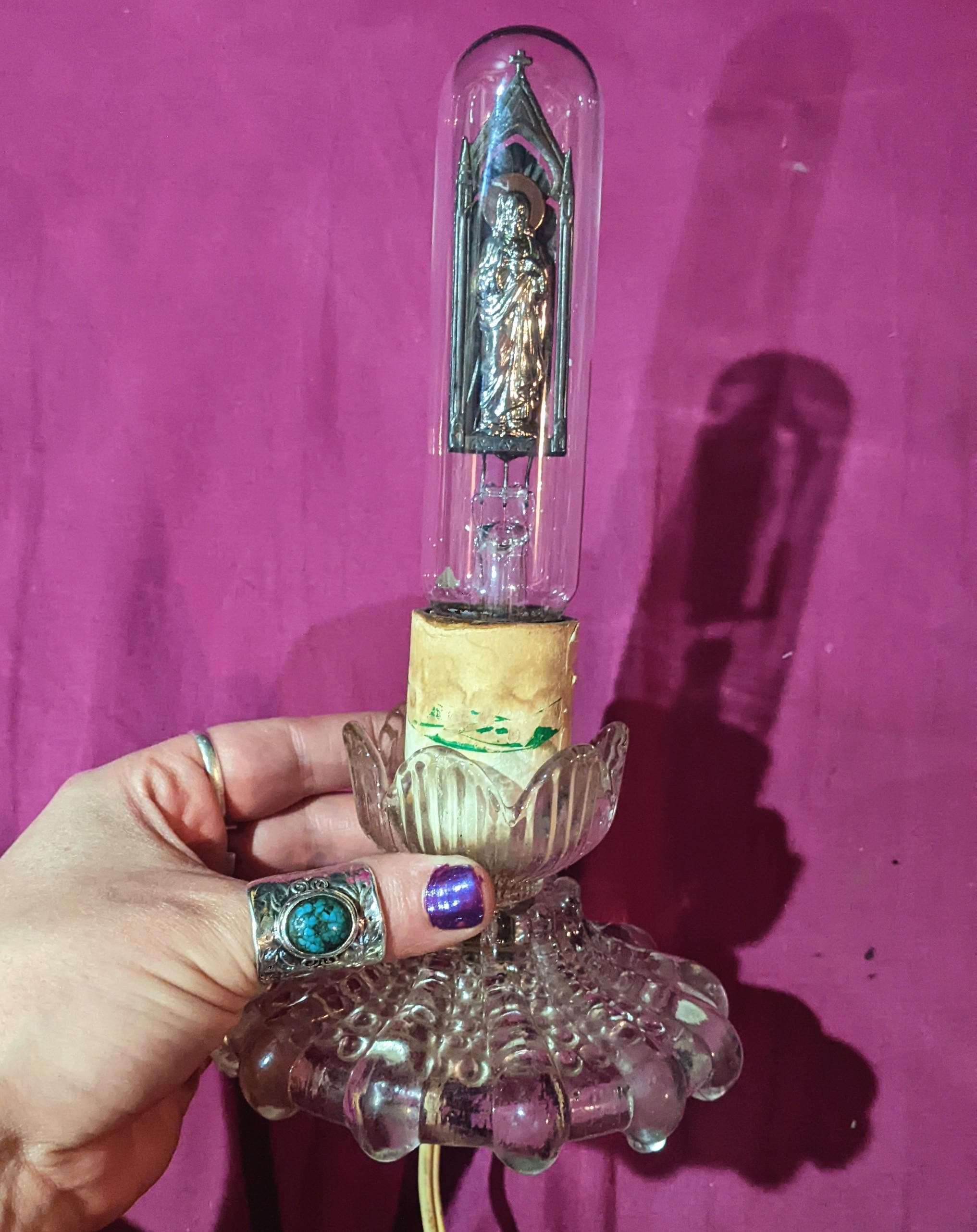 Rare Vintage Sacred Heart Jesus Light Bulb Aerolux Neon !! Please Read ...
