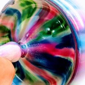 Vtg 1990s Flame Glow by Penco Hand Blown Psychedelic Mushroom Glass ...