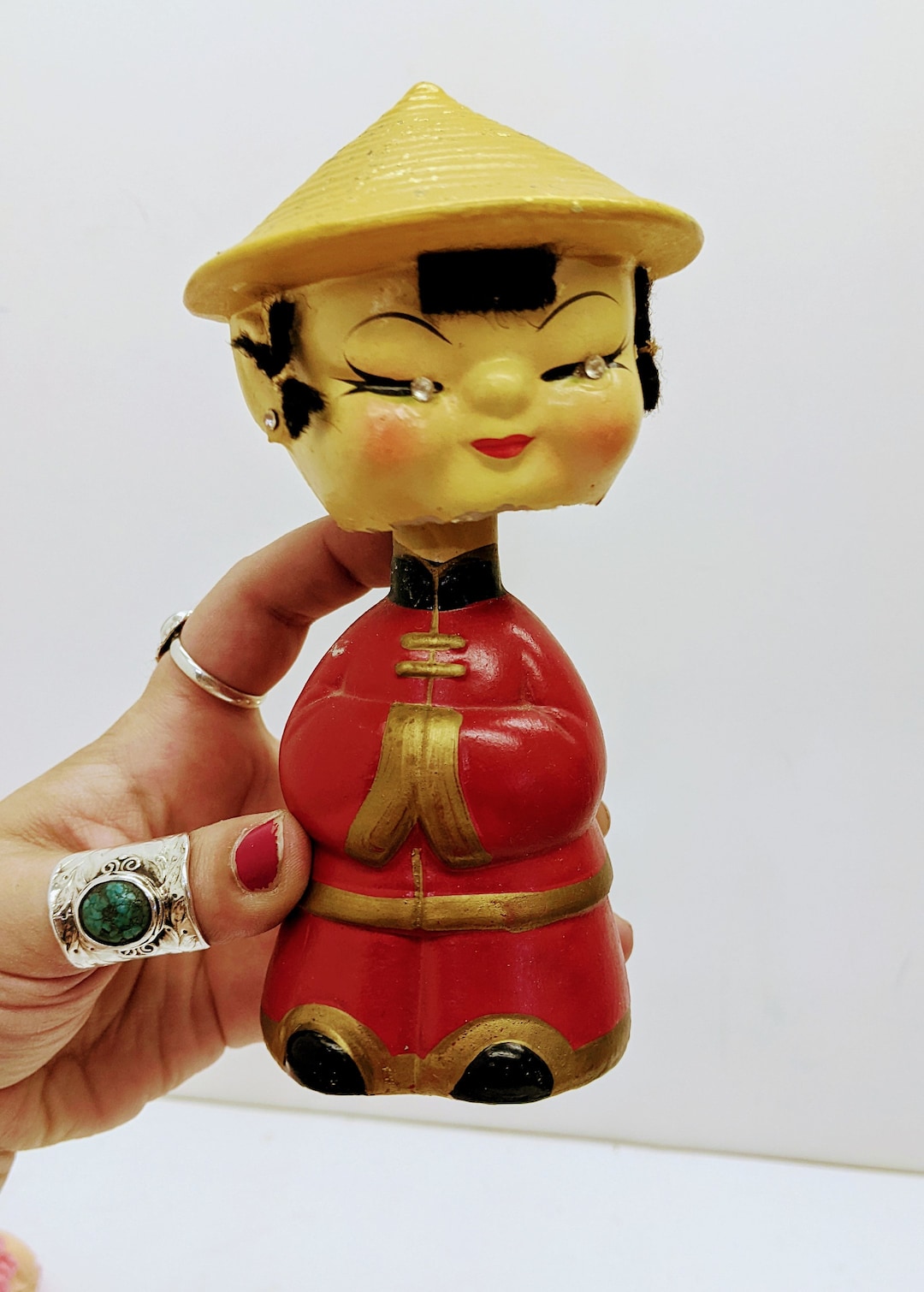 Vtg 1950s Made in Japan Hand Decorated Gemstone Eyed Japanese Ceramics ...
