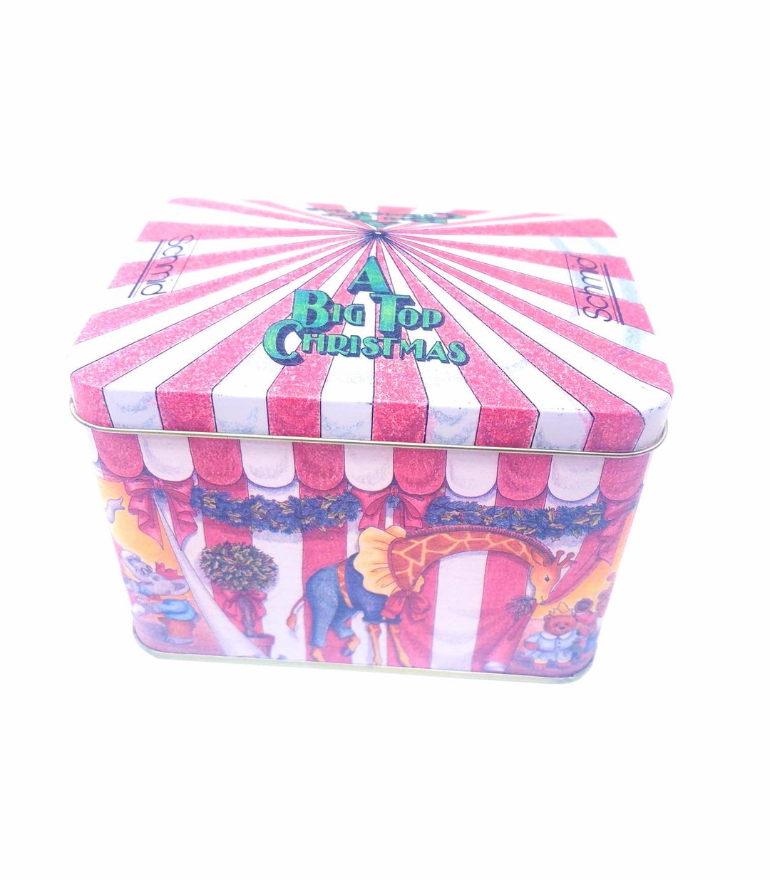 Circus Tent Cookie Tin, Circus Animal Cookie Jar, Carnival Cookie Tin ...