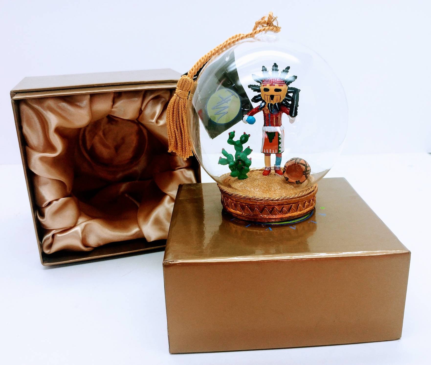 Flavia Milano Collectible Glass Memory Globe Native American - Etsy