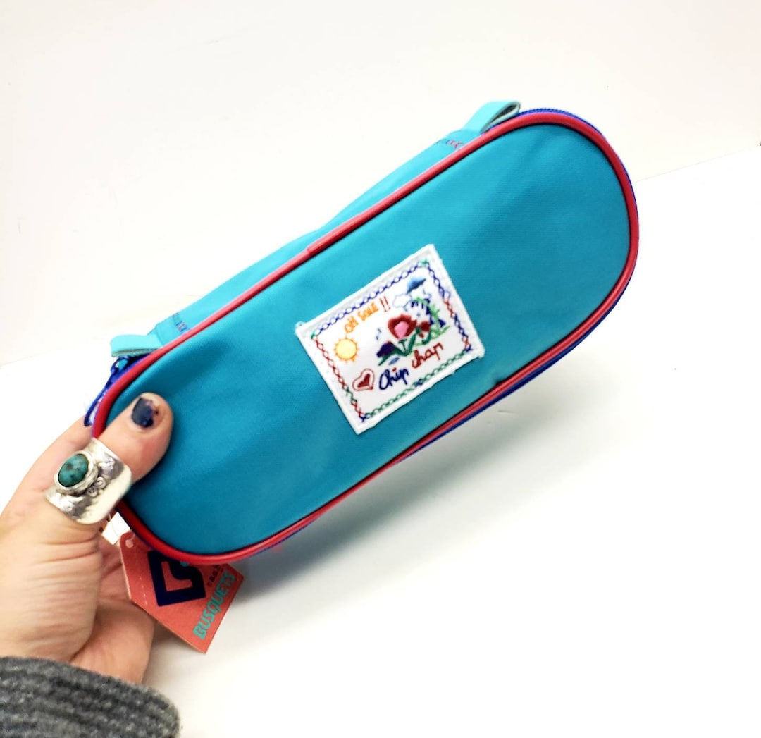 90s Embroidered Back to School Pencil Case - Etsy