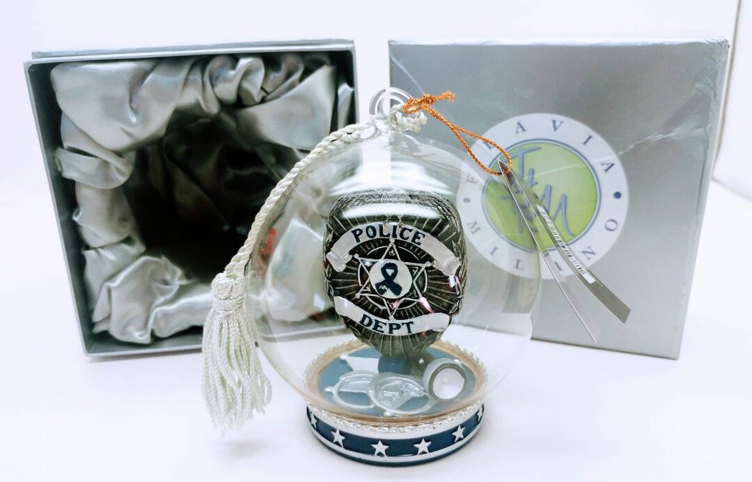 Flavia Milano Collectible Glass Memory Globe Police Department - Etsy