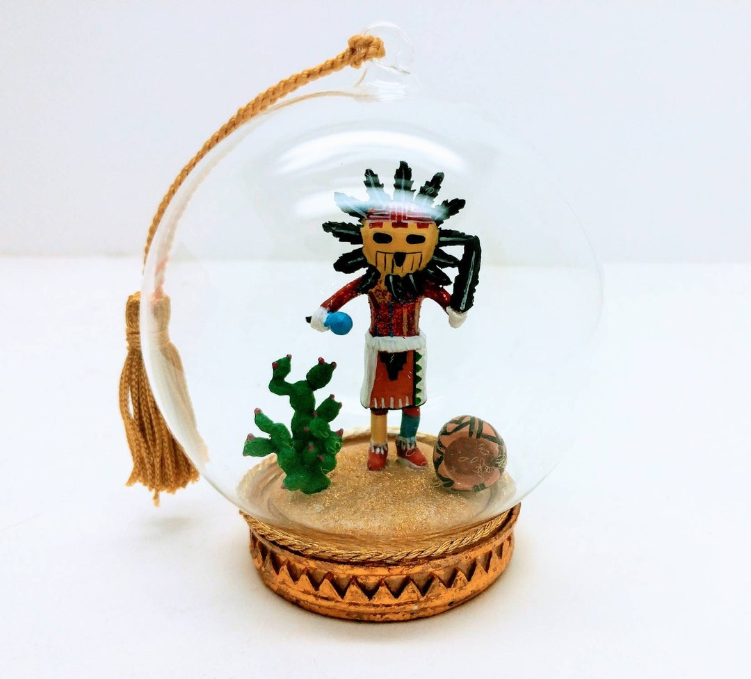 Flavia Milano Collectible Glass Memory Globe Native American Navajo ...