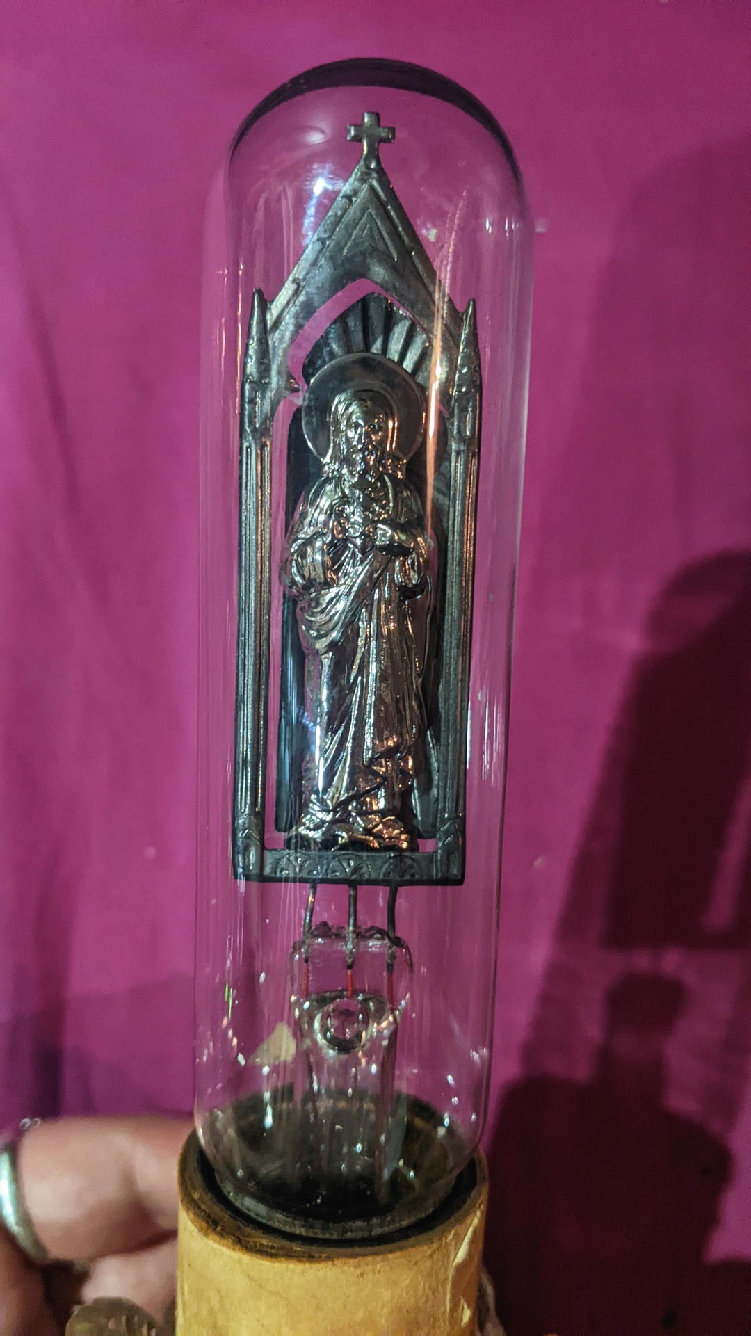 Rare Vintage Sacred Heart Jesus Light Bulb Aerolux Neon !! Please Read ...