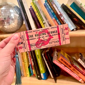 Set of 3 Ticket Stub Bookmarks - 70s, 60s Vintage Retro Band Album Song ...