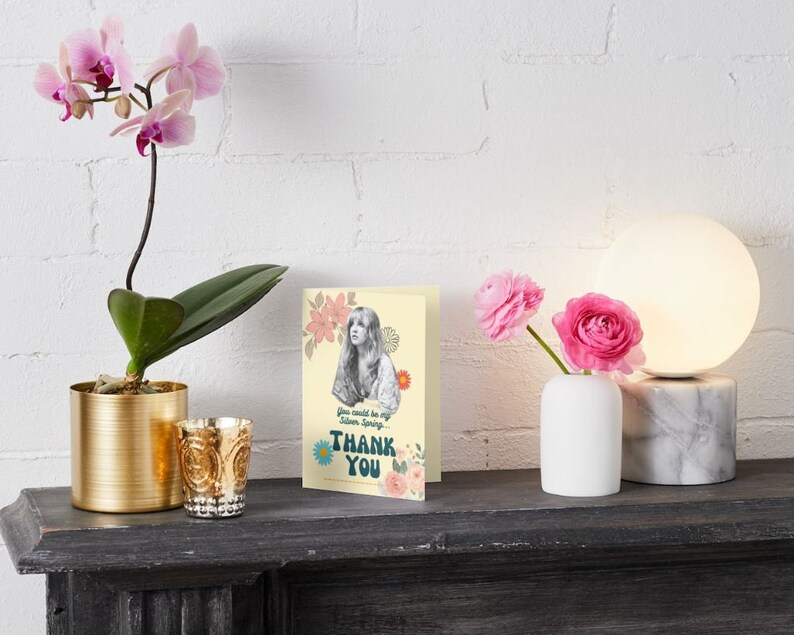 Stevie Nicks Thank You Card Digital Download Style Hippie Thanks Friend ...