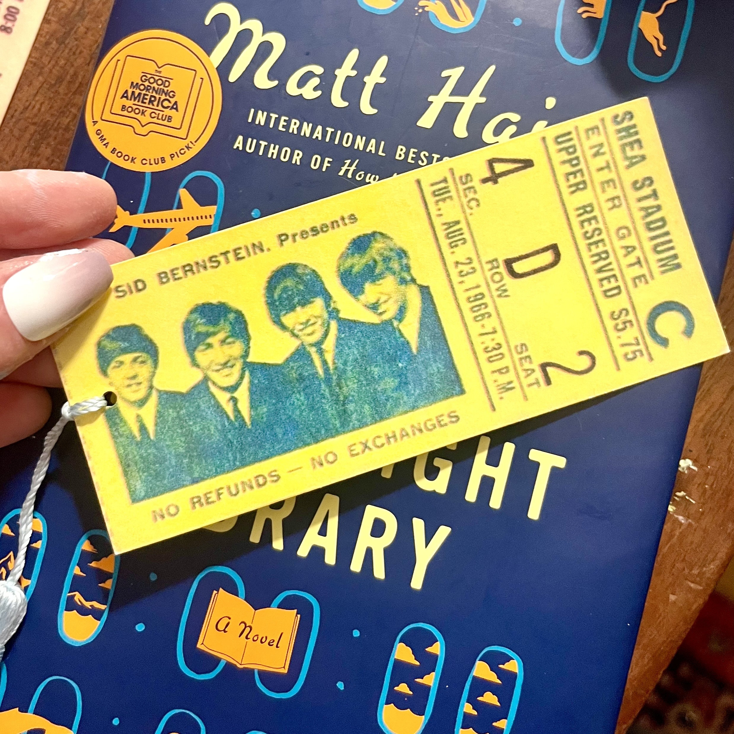 The Beatles Ticket Stub Bookmark - 70s Musician Vintage Retro Band Club ...