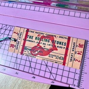 Set of 3 Ticket Stub Bookmarks - 70s, 60s Vintage Retro Band Album Song ...