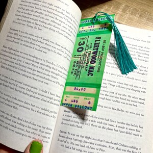 Set of 3 Ticket Stub Bookmarks - 70s, 60s Vintage Retro Band Album Song ...