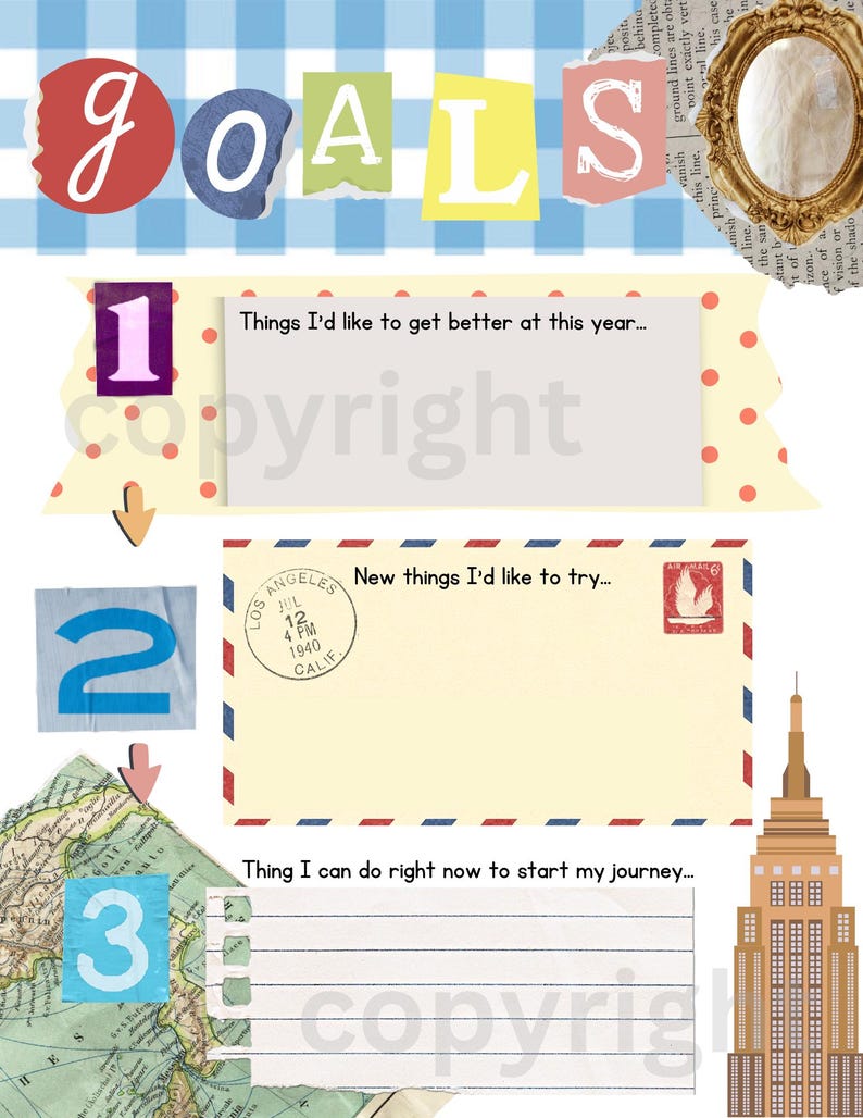 Printable Goal Setting Journal Page - Etsy
