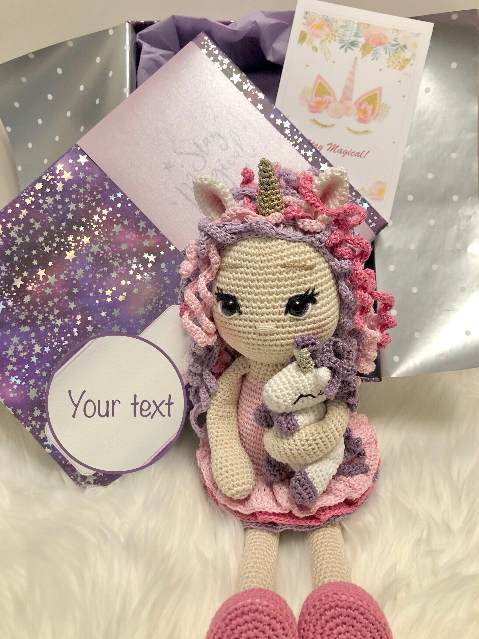 Unicorn Doll With Her Unicorn Toy. Amigurumi Doll for Sale | Etsy