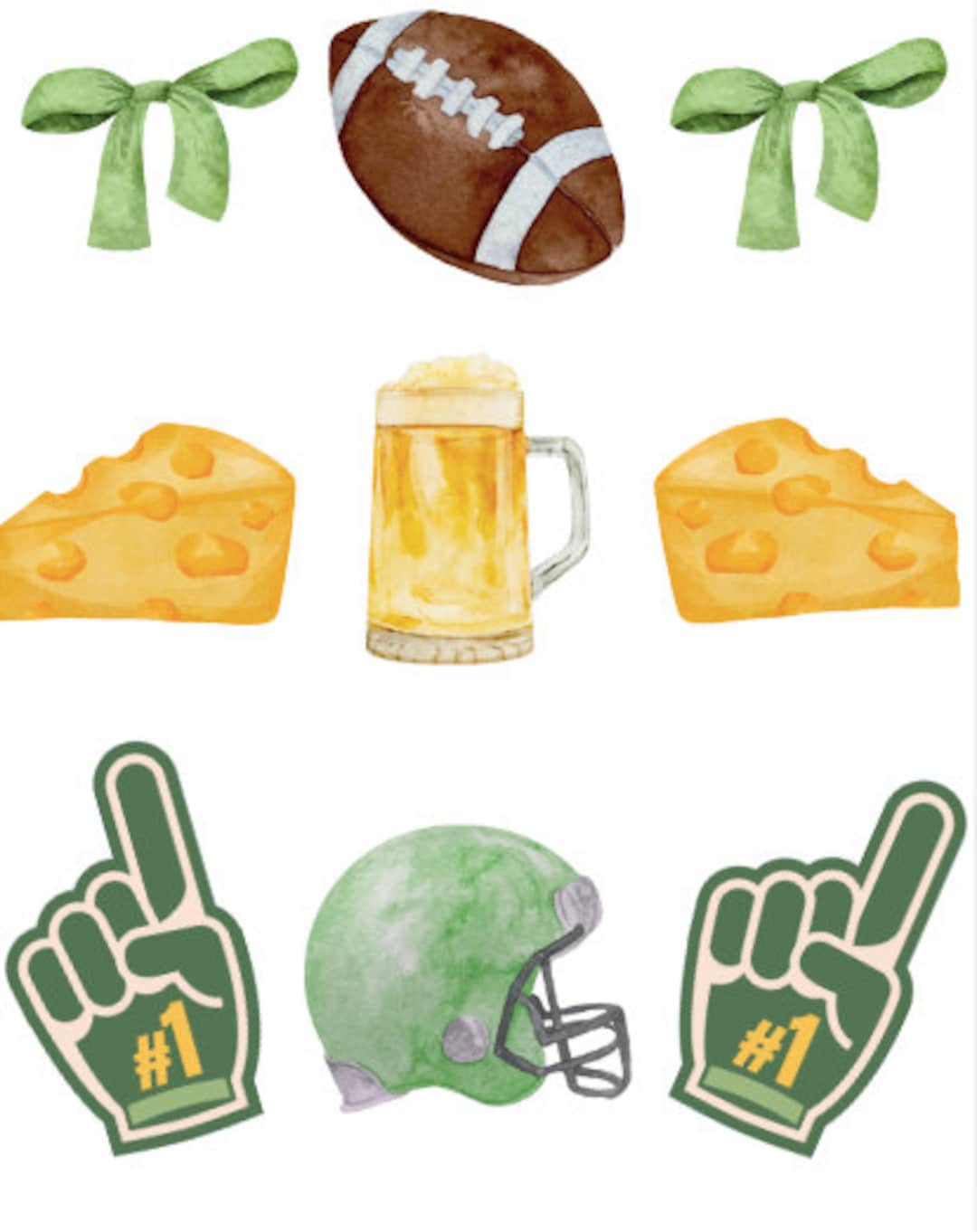 Green and Gold Football Team SVG, PNG, Digital File - Etsy UK