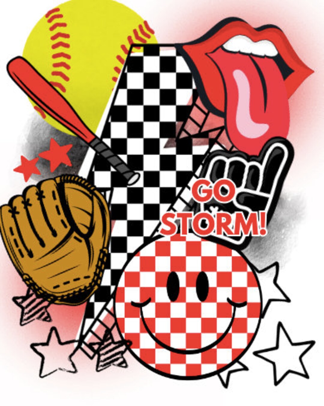 Retro Storm Softball SVG, PNG - Etsy