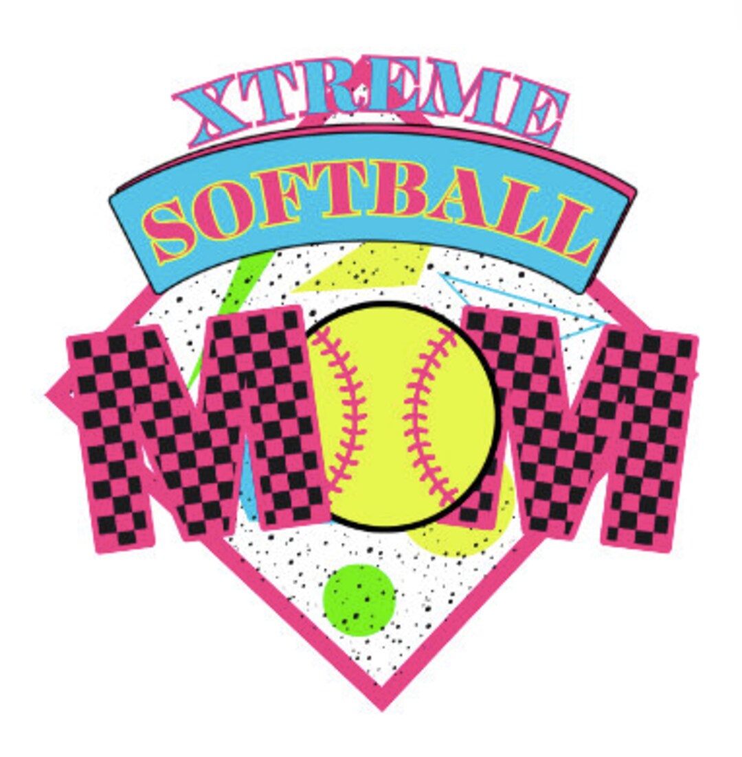 Xtreme Softball Mom Retro SVG, PNG - Etsy