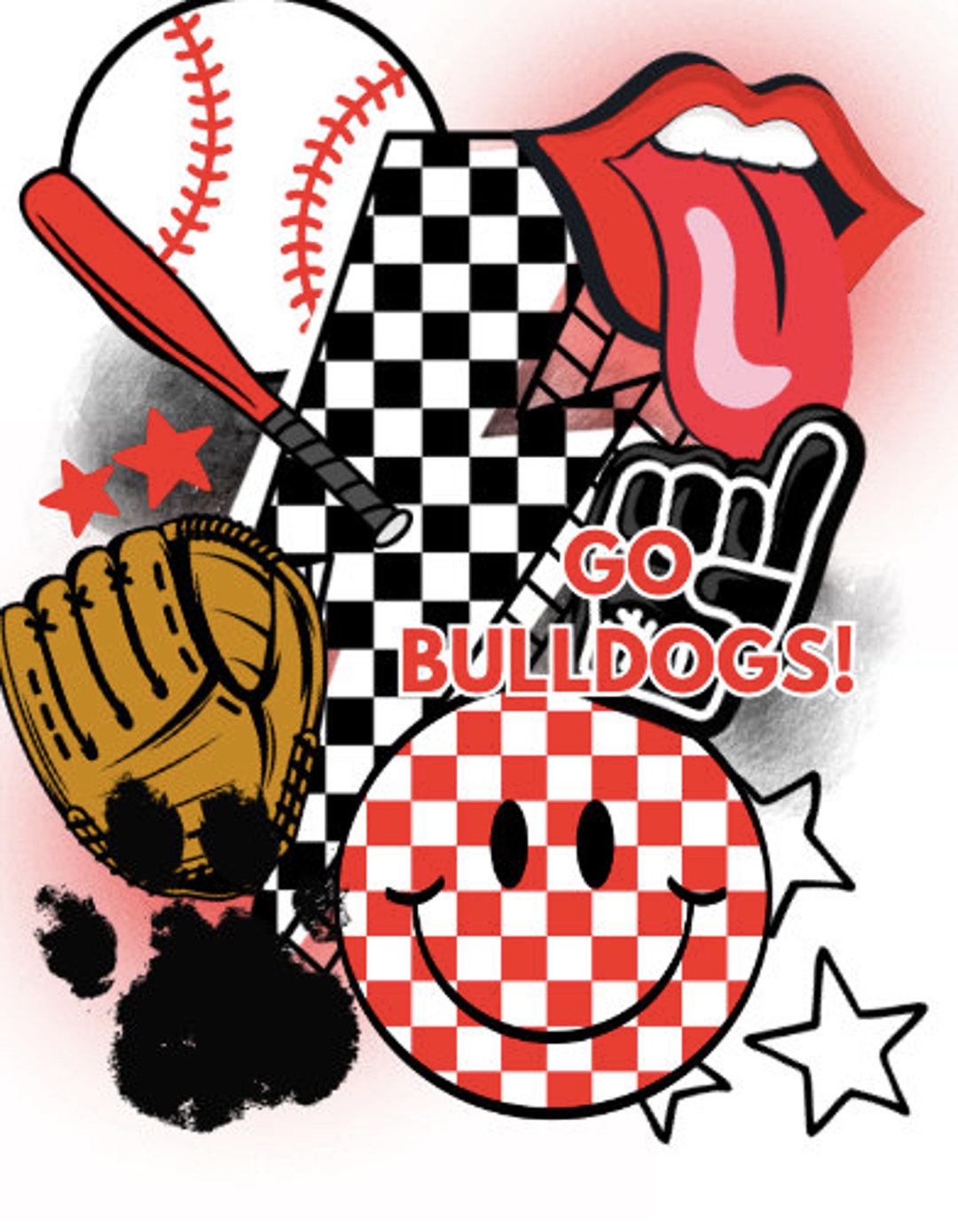 Retro Bulldog Baseball SVG, PNG - Etsy