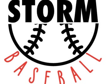 Storm Baseball Png - Etsy