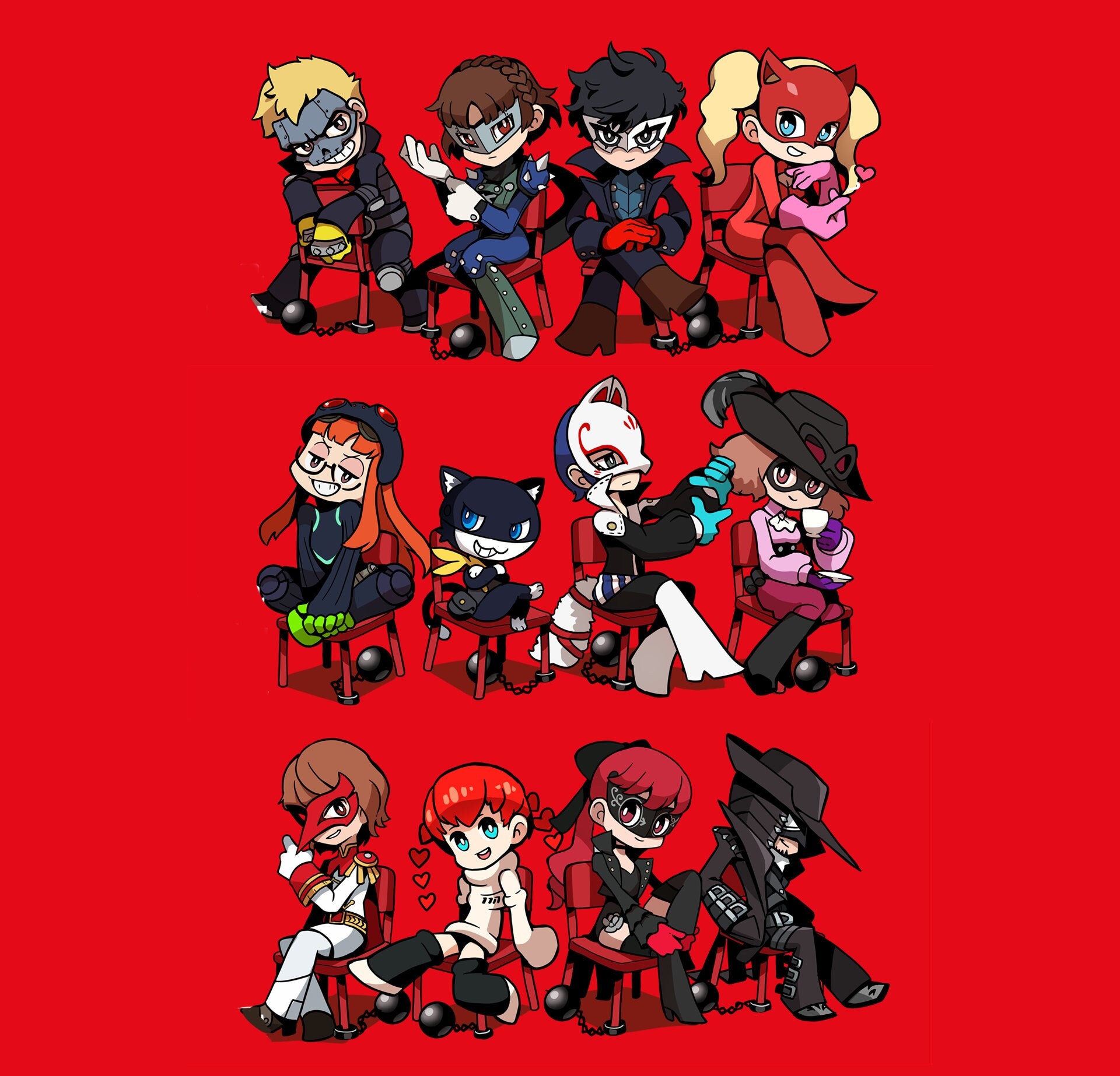 Phantom Thieves Keychains - Etsy