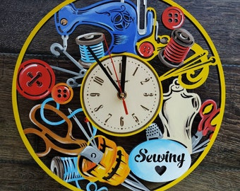 Sewing Room Clock - Etsy