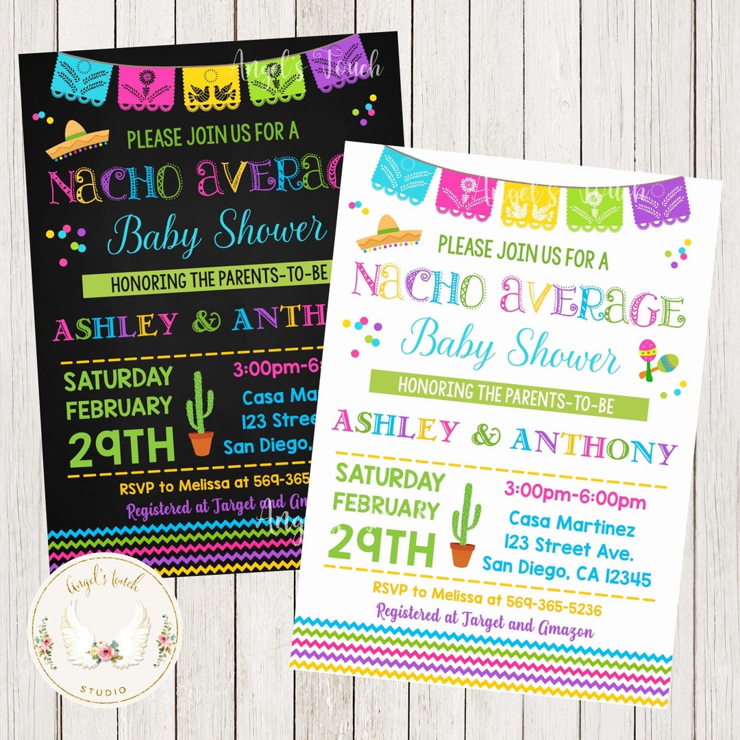 Fiesta Baby Shower Invitation, Fiesta Nacho Average Baby Shower ...