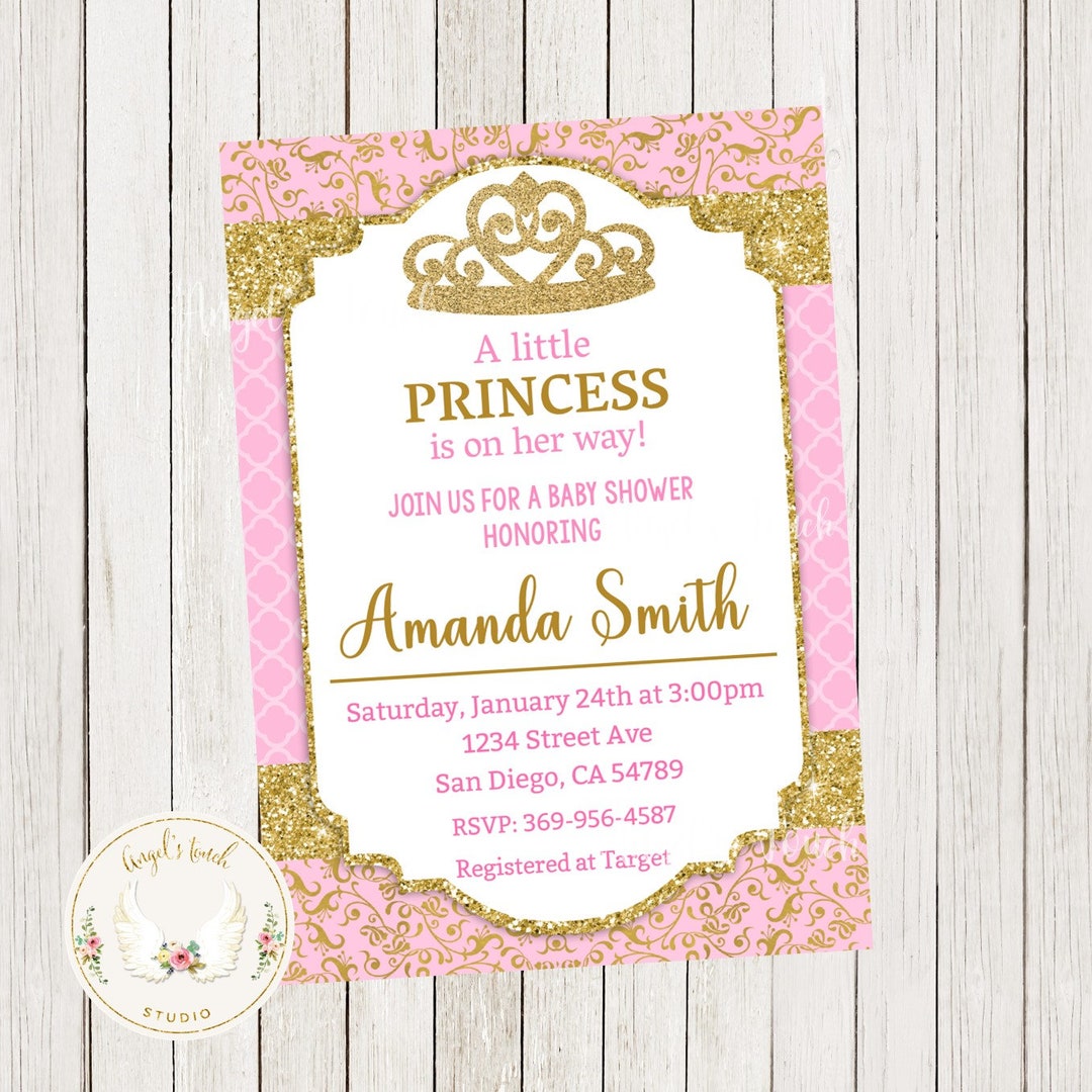Little Princess Baby Shower Invitation, Princess Baby Shower Invitation ...