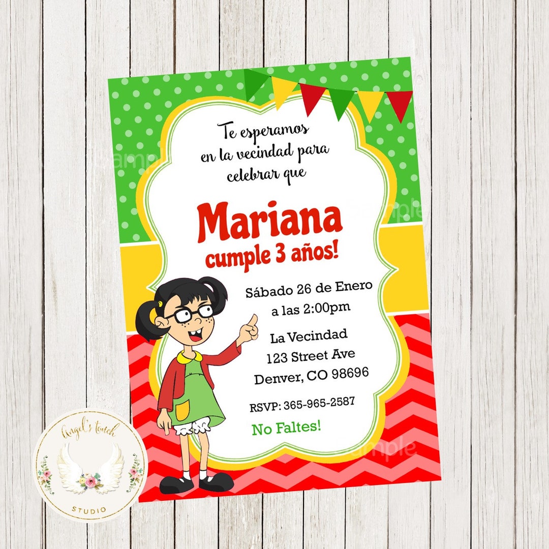 La Chilindrina Birthday Invitation, La Chilindrina Invitation ...