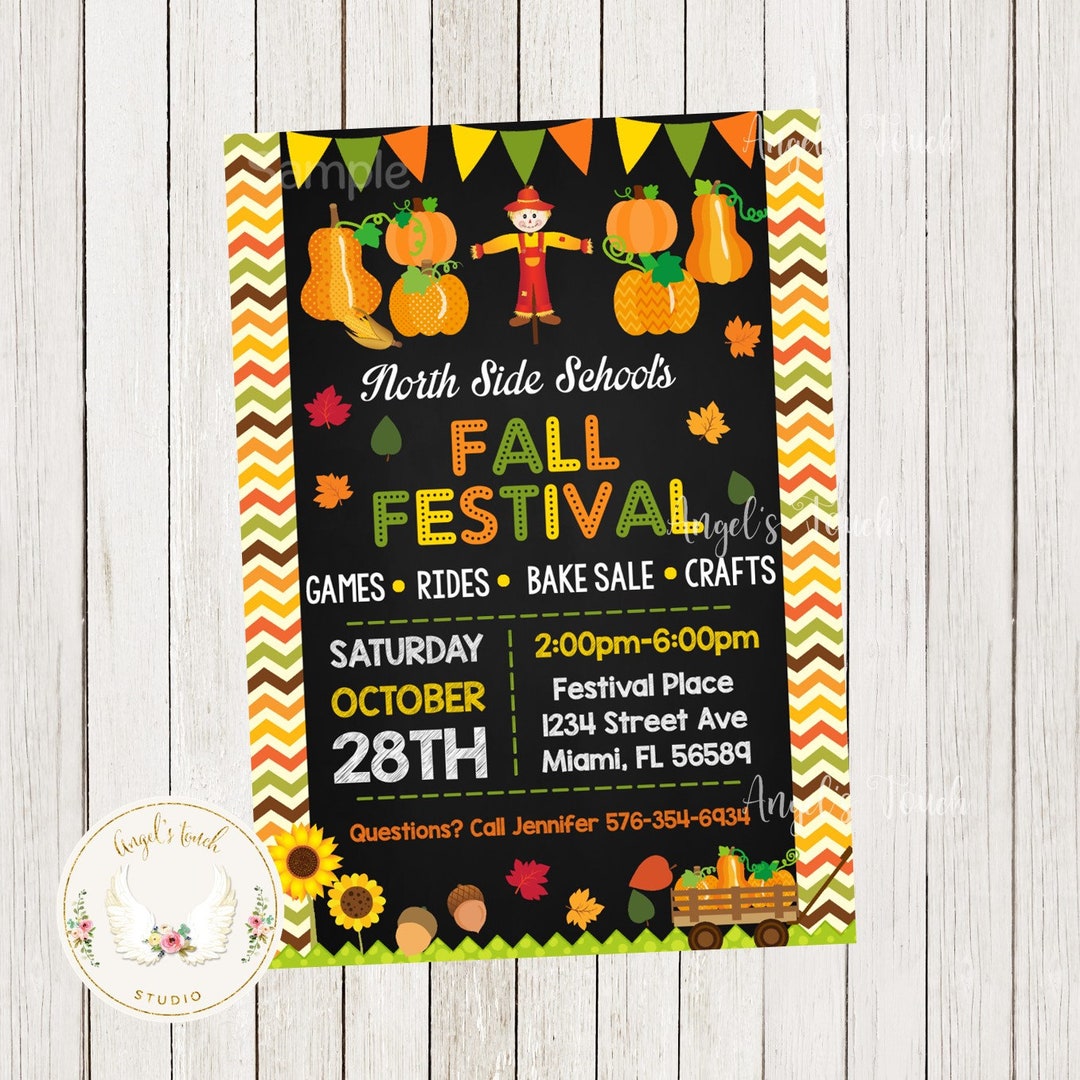 Fall Festival Invitation, Fall Festival Party Invitation, Fall Festival ...