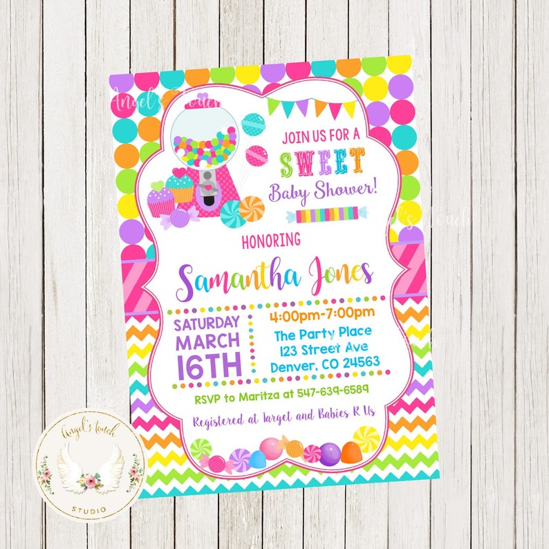 Candyland Baby Shower Invitation Candyland Baby Shower - Etsy