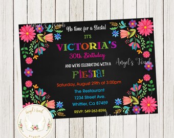 Floral Fiesta Invitation Printable Digital File - Etsy