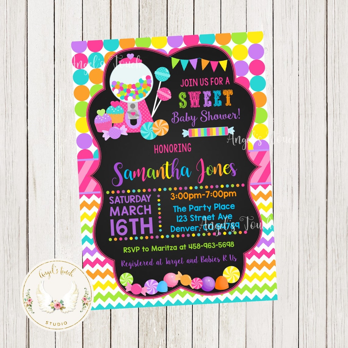 Candyland Baby Shower Invitation Candyland Baby Shower | Etsy