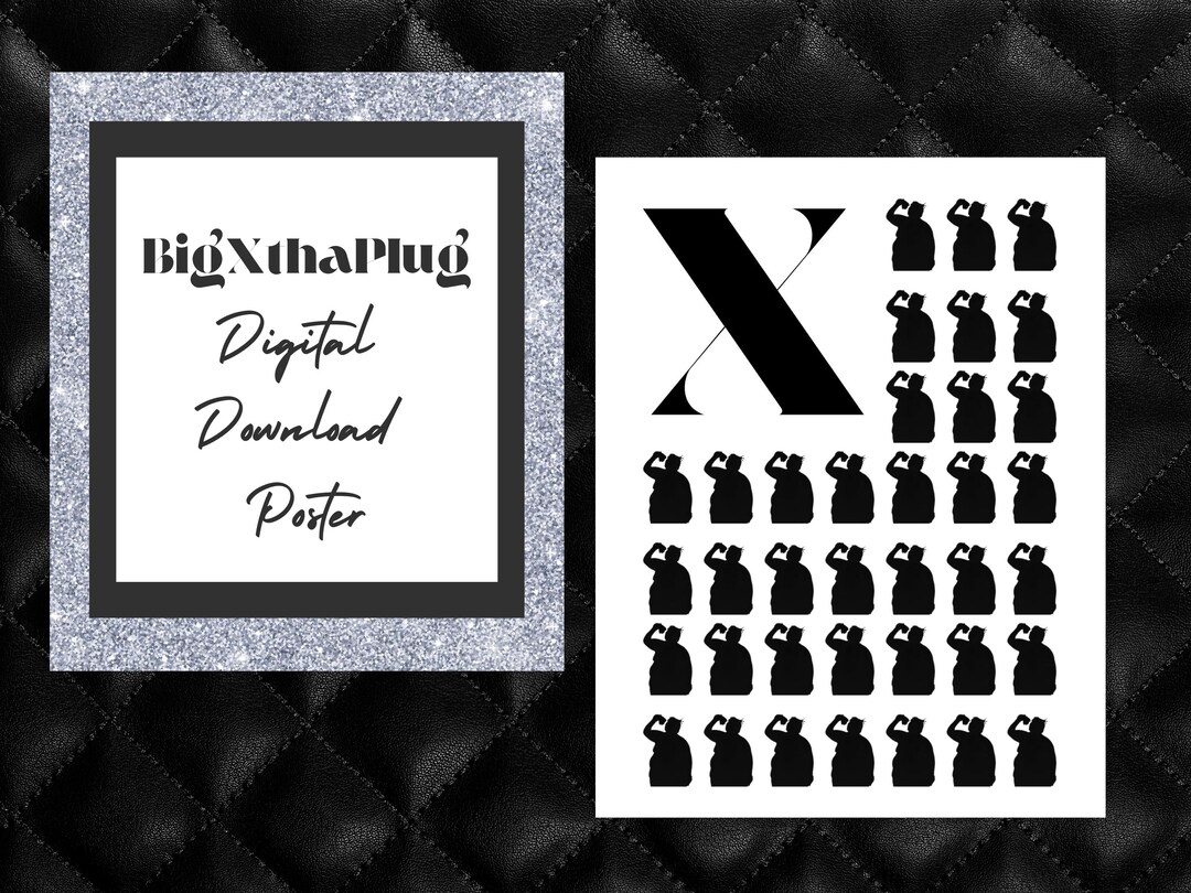 Bigxthaplug Downloadable Poster. 8.5 X 11 Inches. Black and White Art ...