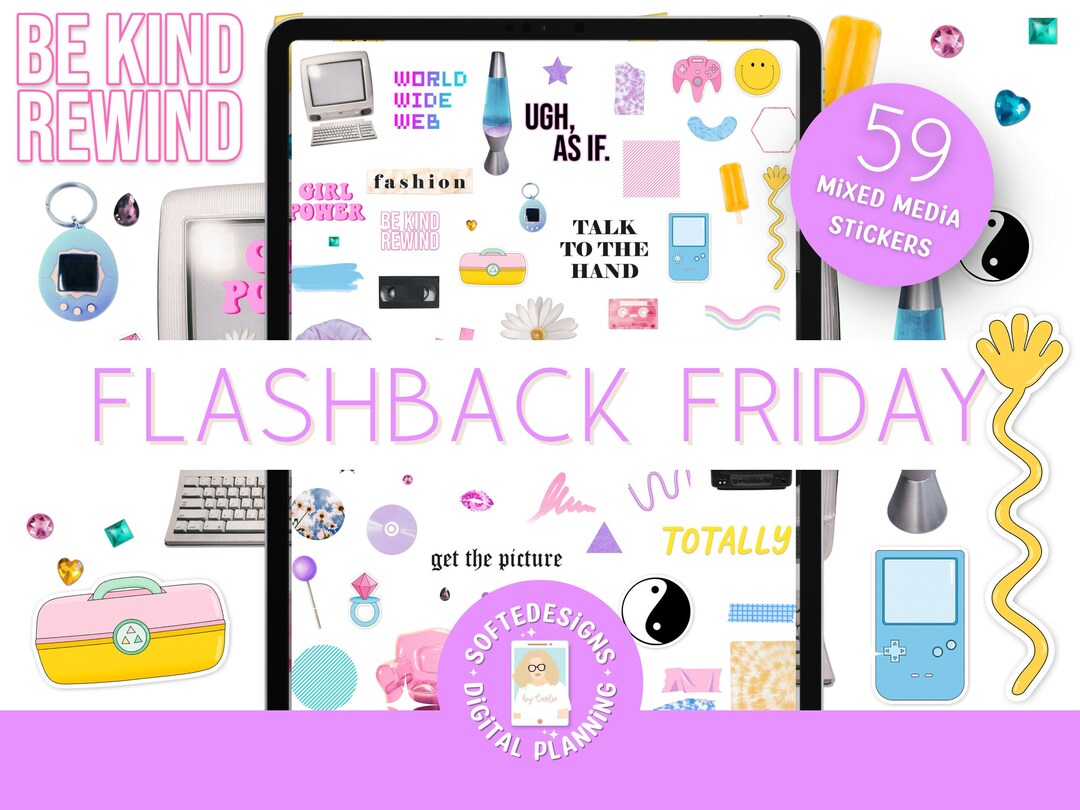90's Goodnotes Stickers Y2K Vision Board Digital Sticker - Etsy Australia