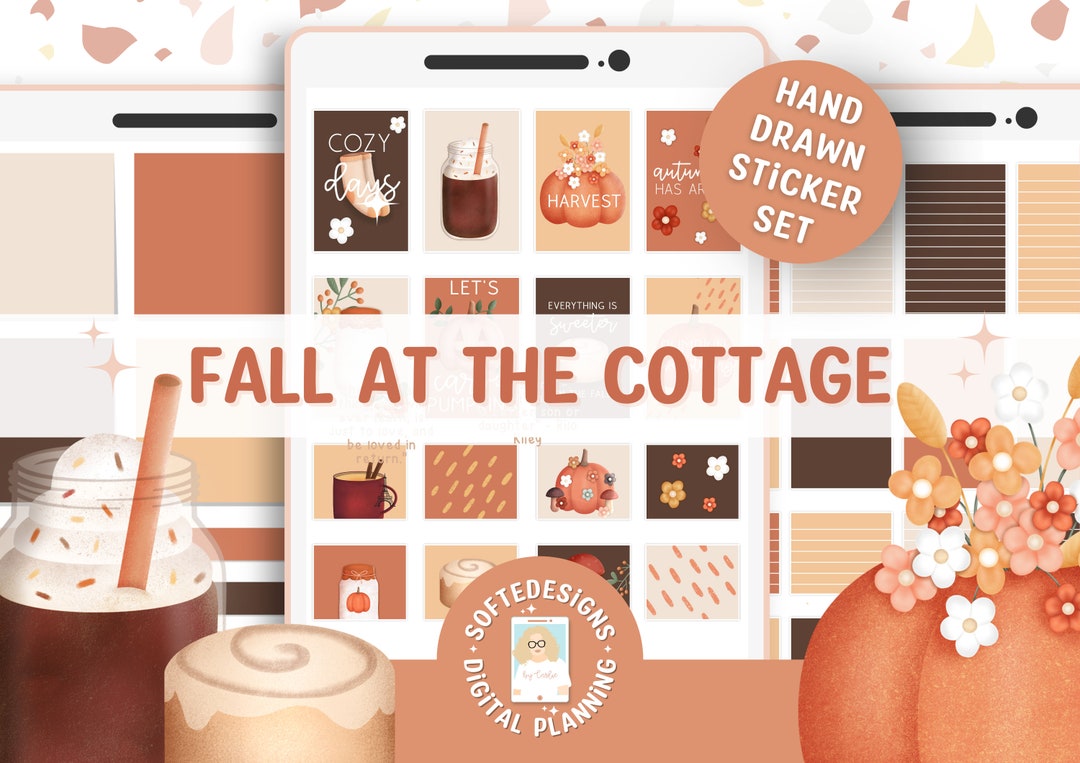 Goodnotes Cottagecore Stickers, Digital Planner Stickers, Fall Stickers ...