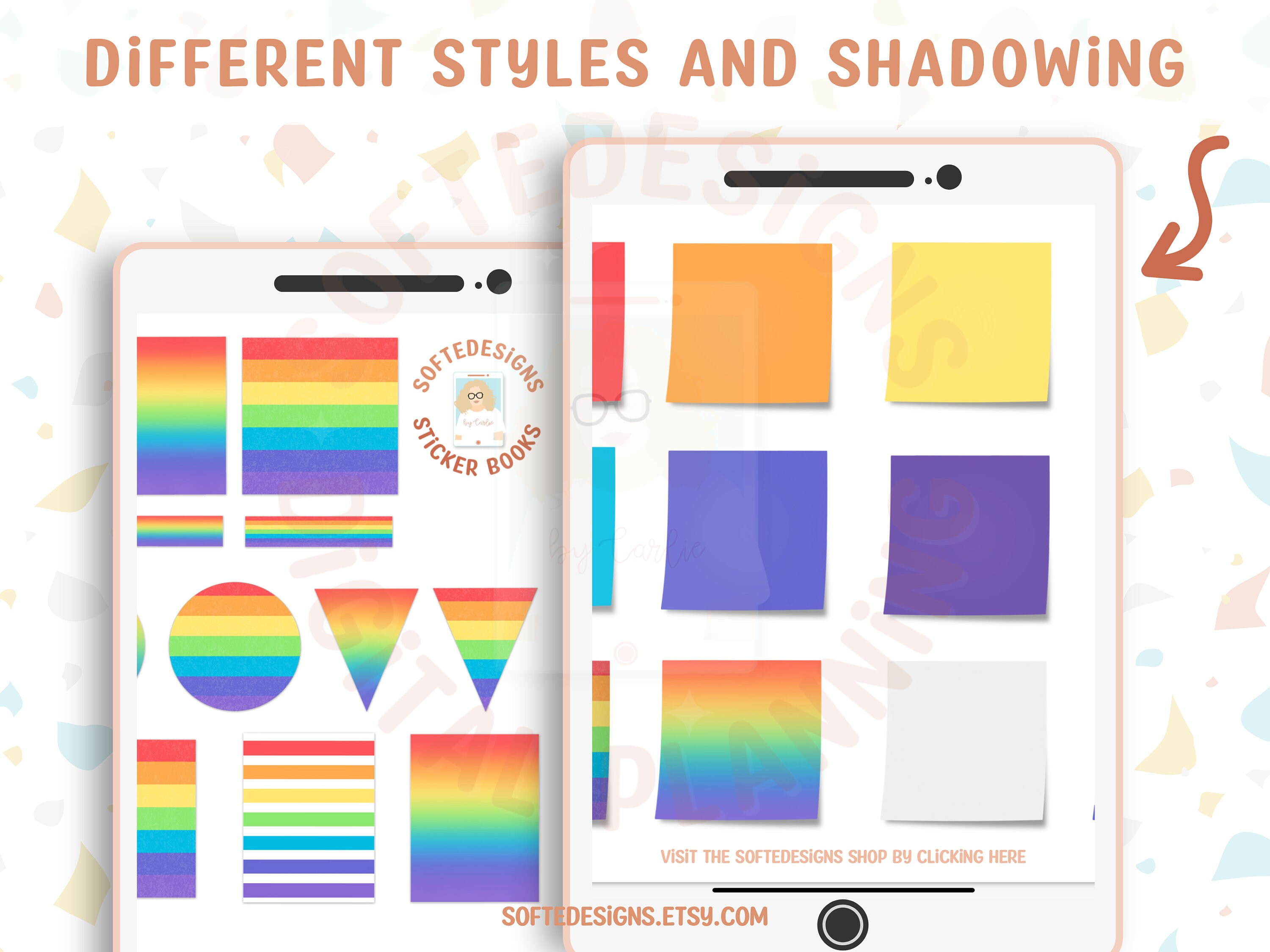 Pride Month Digital Planner Stickers Functional Sticky Notes | Etsy