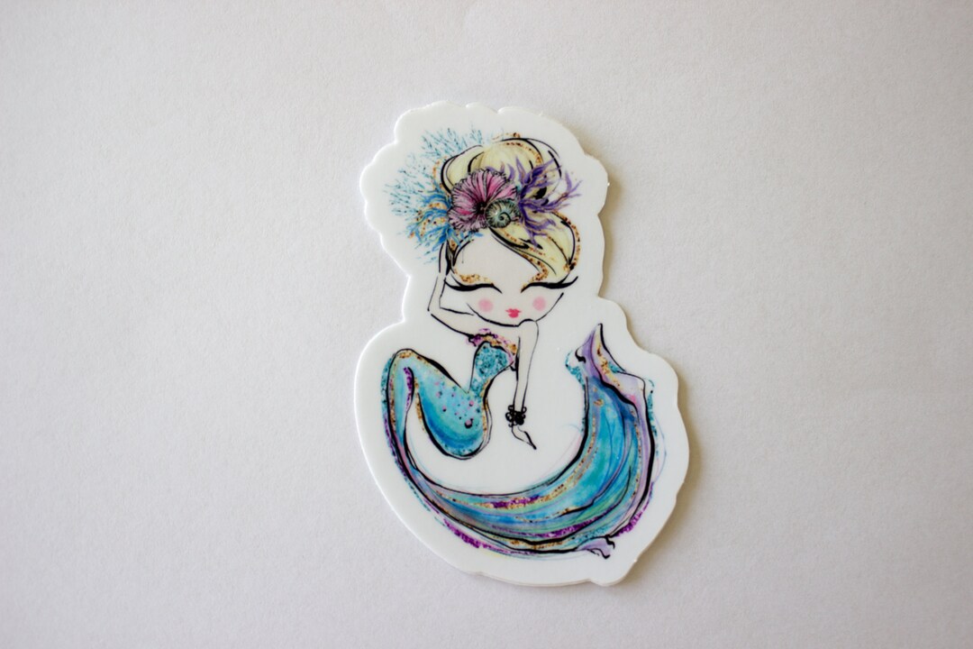 Adeline Mermaid Girl Decal Hawaii Waterproof Little Mermaid Sticker ...