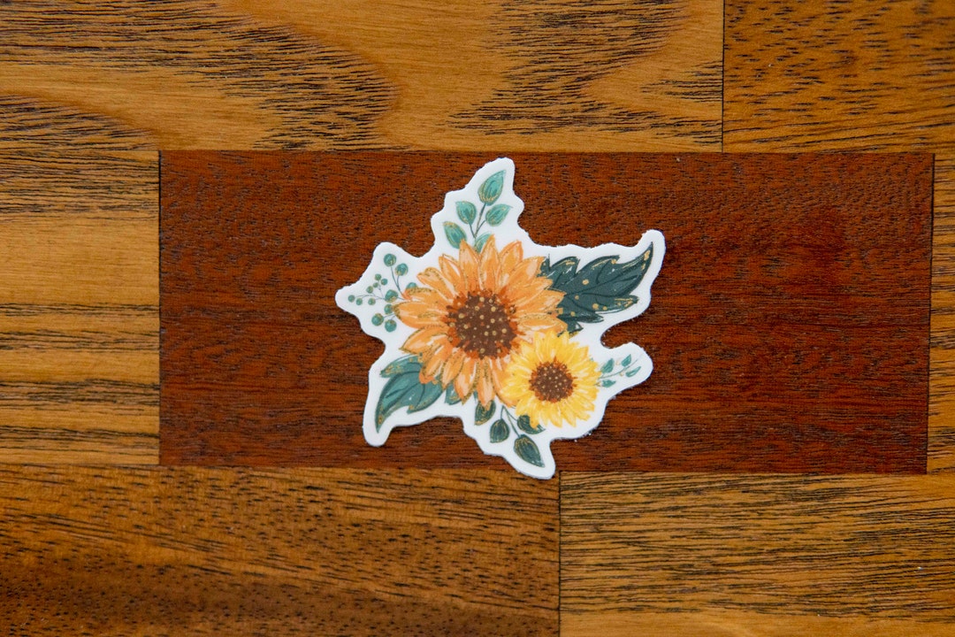 Sunflower Decal – Waterproof Vinyl Sticker for Laptop, Car, Water ...