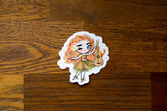 Red Haired Hula Dancer Girl Hawaii Sticker Decal Waterproof | Etsy