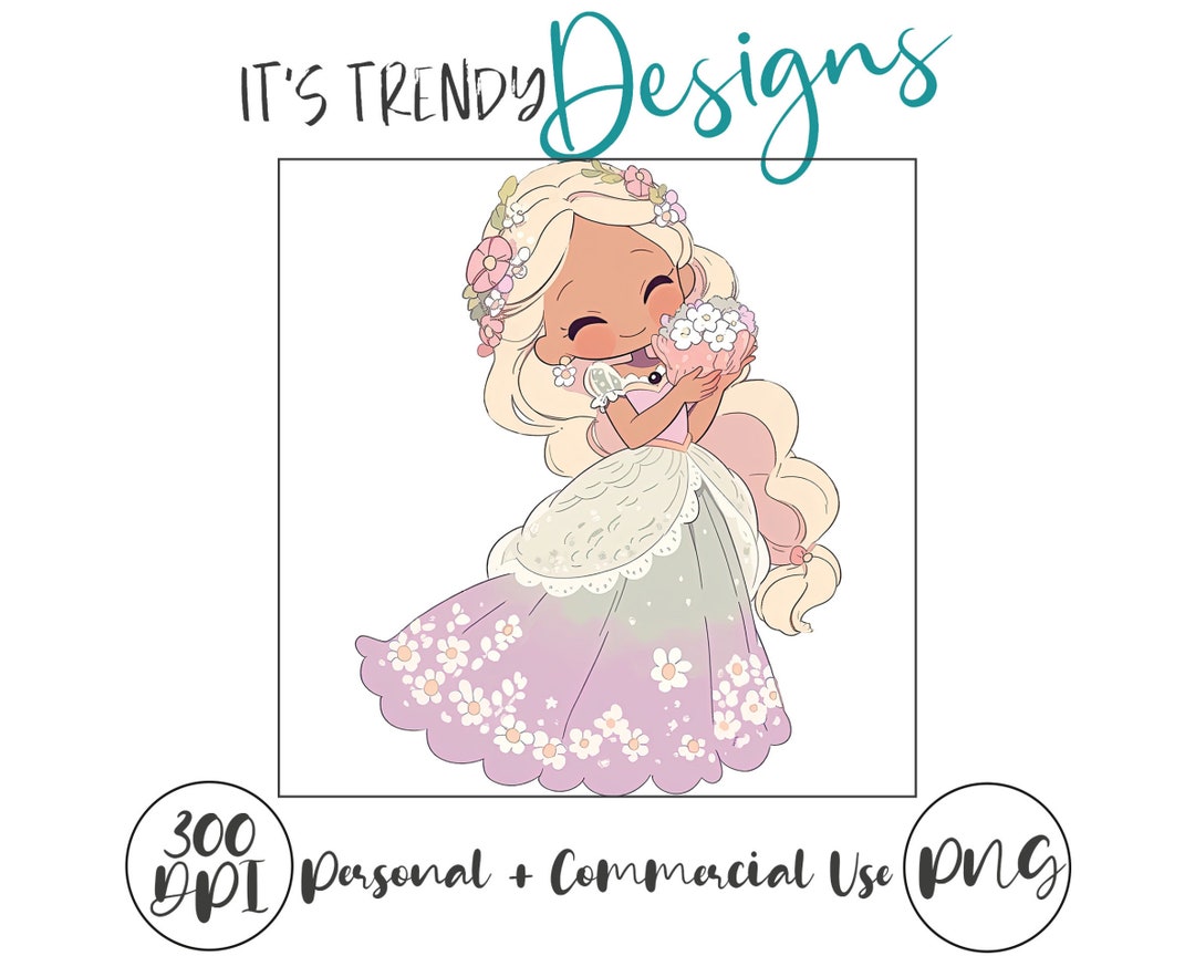 Adorable Princess PNG | Digital Download | Artwork Illustration Style ...