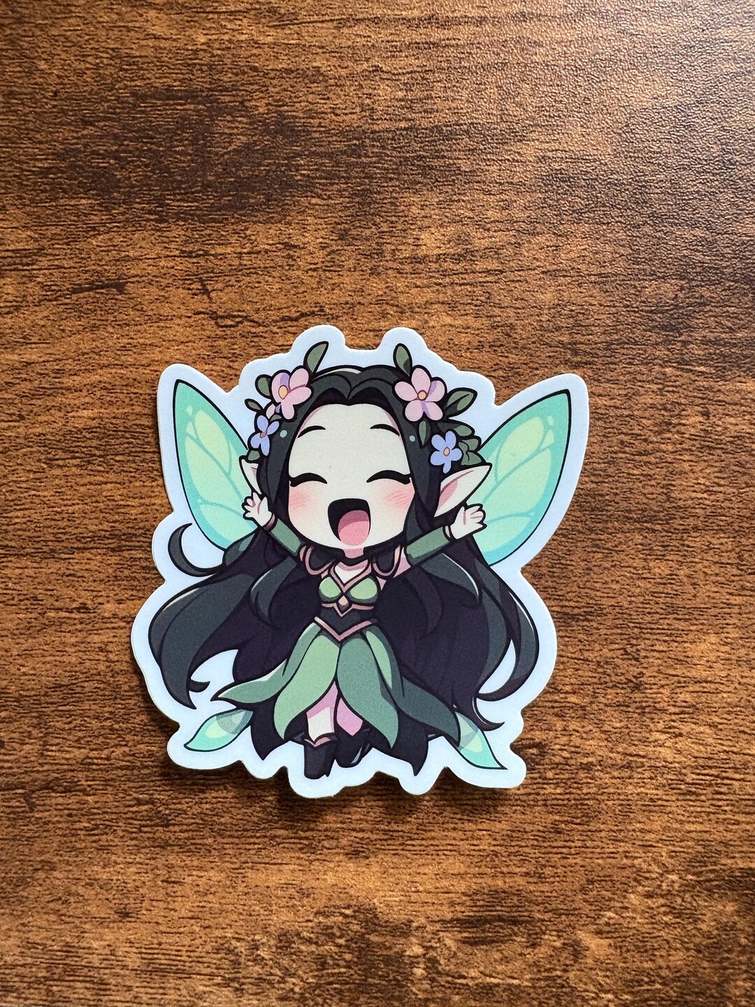 Cute Fairy Girl Decal – Magical Fae Waterproof Vinyl Sticker – Perfect ...